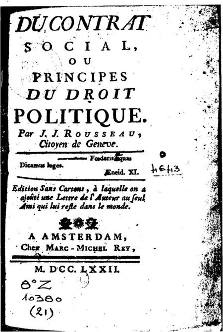 Jean-Jacques Rousseau and the new social contract